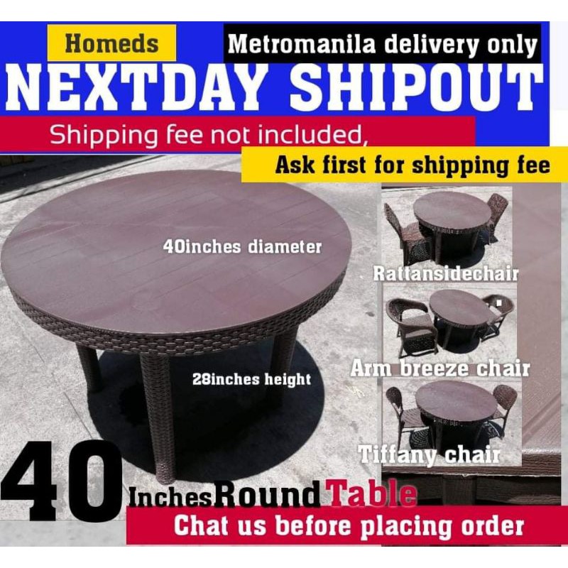 round rattan coffee table nationwide(1percheck out only) | Shopee ...