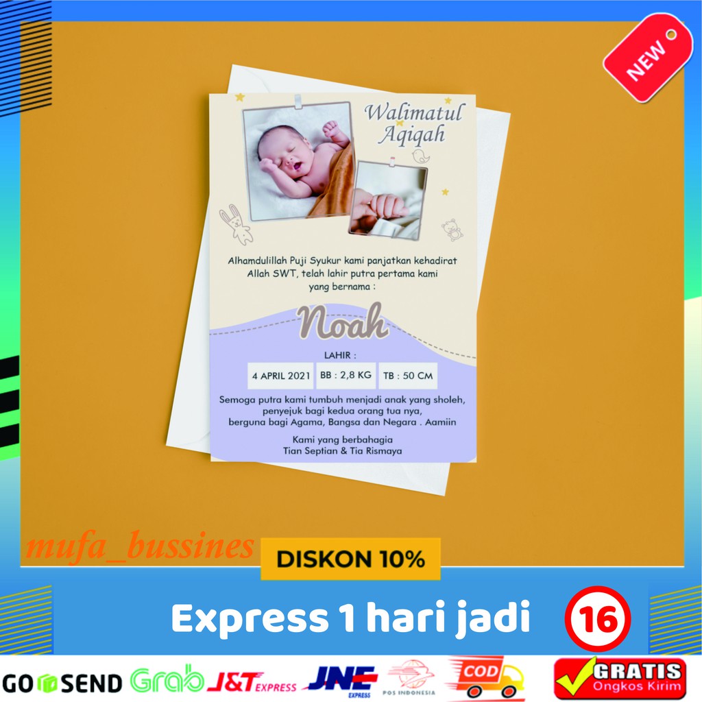 Aqiqah Tasyakuran Stickers / Birth Celebration Stickers / Baby Aqiqah ...