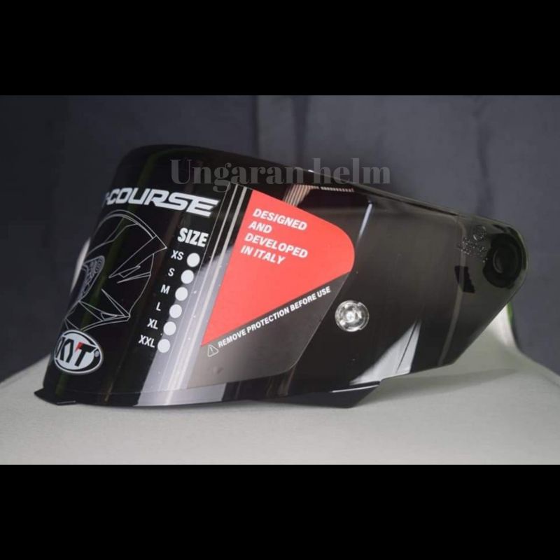 KYT TT COURSE VISOR LENS DARK SMOKE VISOR FOR FULLFACE HELMET | Shopee ...