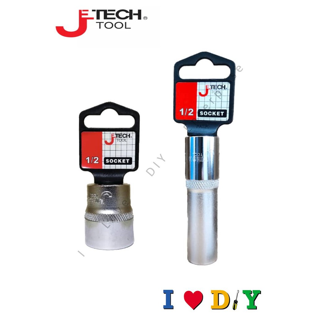 [ JETECH ] 1/2" 6 POINT / 12 POINT BOX SOCKET WRENCH ( DEEP LONG ...