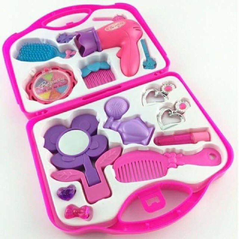 Beauty Salon Set Toys Little Girl Makeup Cosmetic Set Pretend Play ...