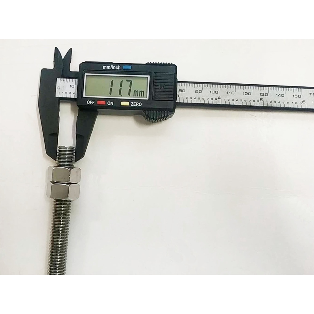 SS THREADED ROD 12MM X 1/2 METER LONG WITH 2 PIECES NUT STAINLESS STEEL ...