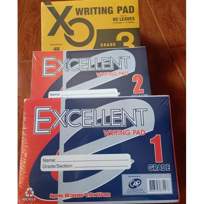 Writing pad for grade 1, 2 and 3 (10 pads per order) | Shopee Philippines