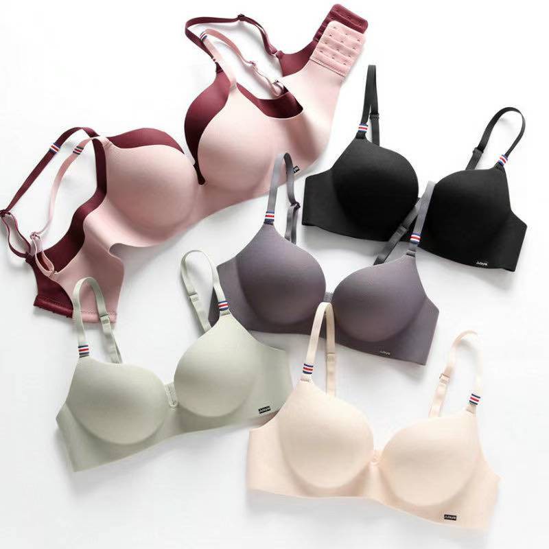 Summer light and small chest gathered comfort simple bra push up ...