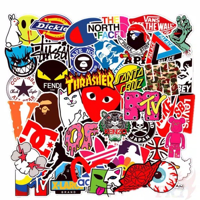 Lps 50 PCS STICKER BRAND LOGO GRAFFITY VINYL DECAL WATERPROOF ST025 ...