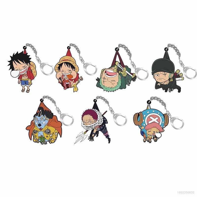 Hobby ONE PIECE Keychain Anime Cute Keyring Luffy Chopper Nami Acrylic ...
