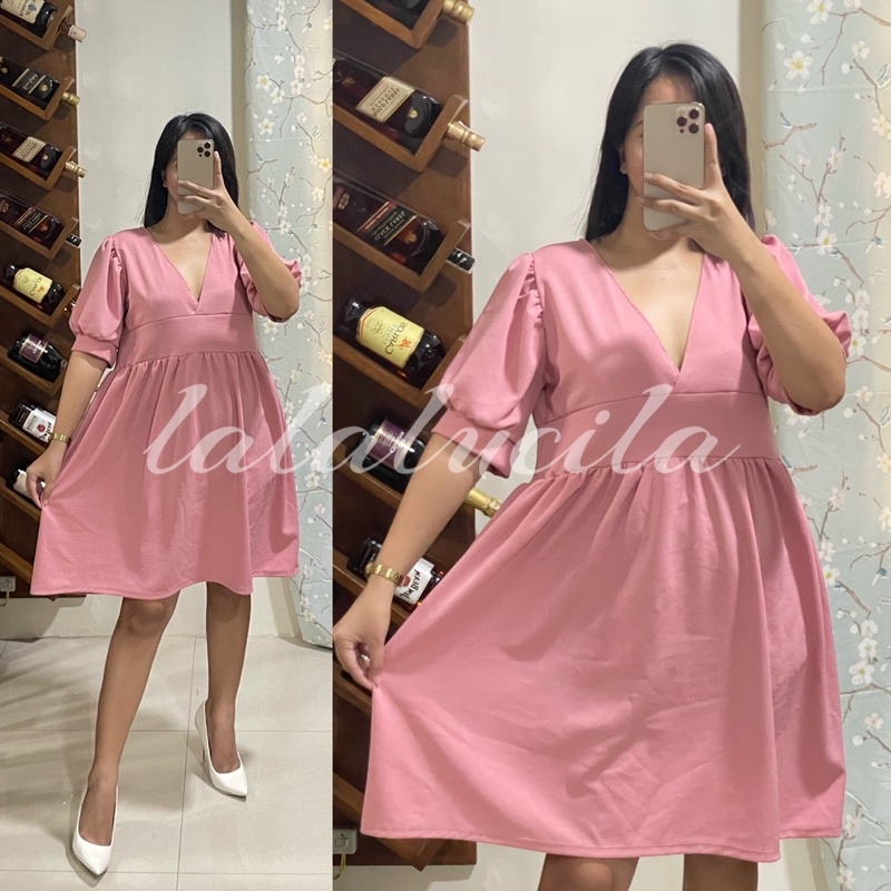 Olga (XL-2XL) Crepe Dress (PLUS SIZE) | Shopee Philippines