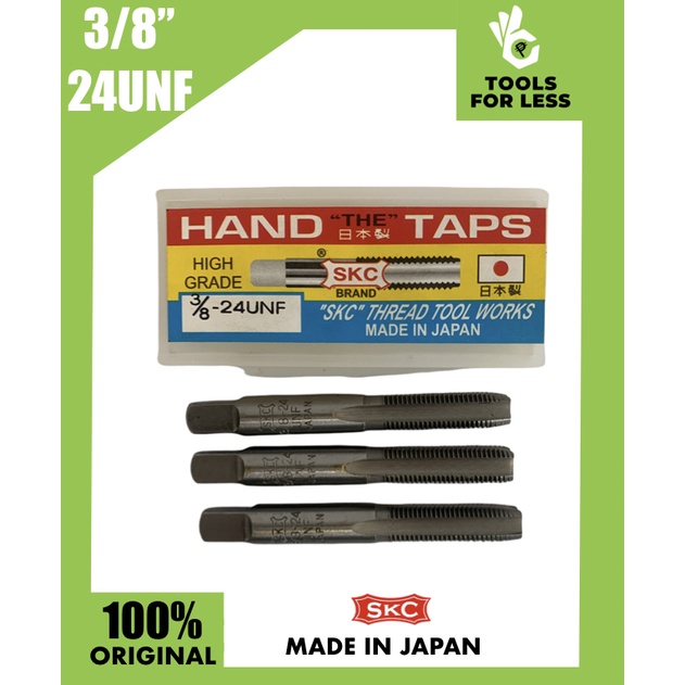 SKC 3 pc. Hand Tap Set 3/8" x 24UNF Made in Japan | Shopee Philippines