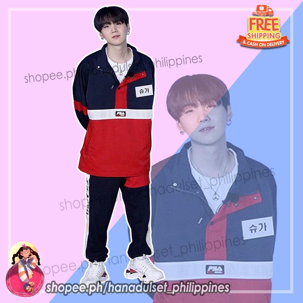 Kpop 5 inches | cake topper BTS Suga standee ♥ [ Fi*LA Name Tag Version ...