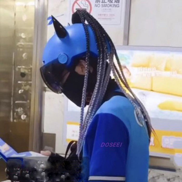 Jumbo braid motorcycle helmet small braid men and women motorcycle ...