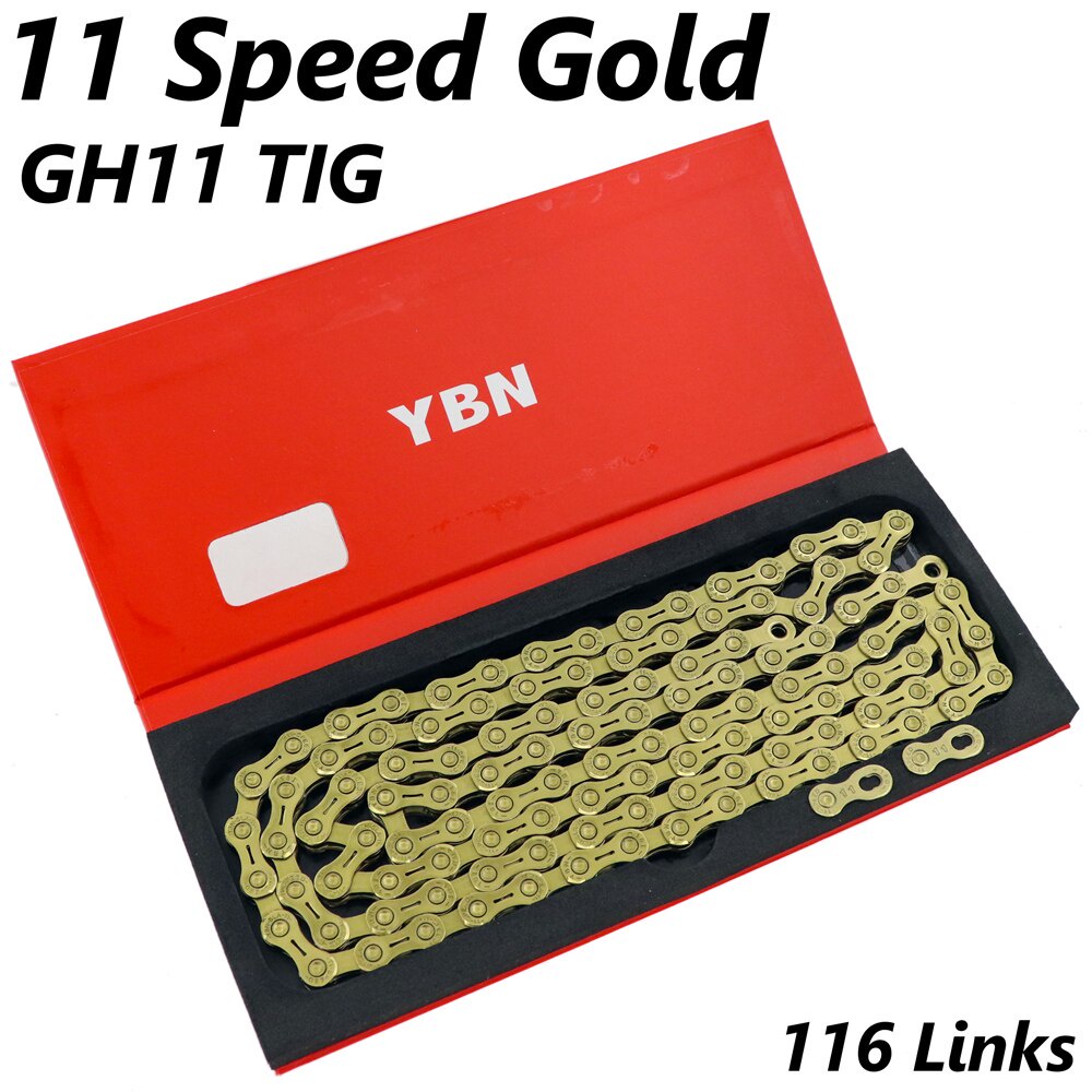 SHIMANO Ybn 10/11/12 Speed Bicycle Chain Gold Titanium Mtb Road Bike ...
