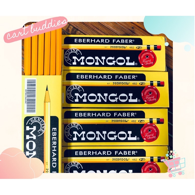 12 pieces Mongol Number 2 Pencil with eraser | Shopee Philippines