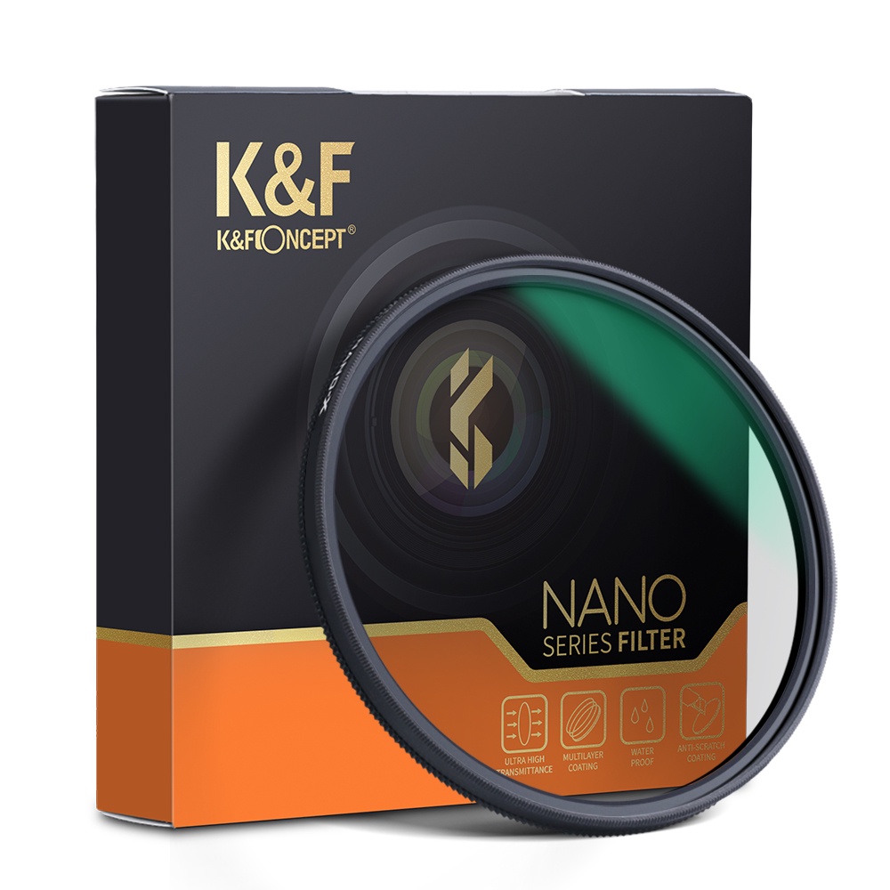 K&F Concept Nano X Circular Polarizer Filter HD 28 Layer Super Slim Multi Coated CPL Lens Filter ...