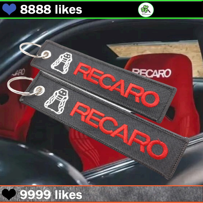 Car Modification Culture Chain Key Rings Chain Pendant JDM RECARO Label ...