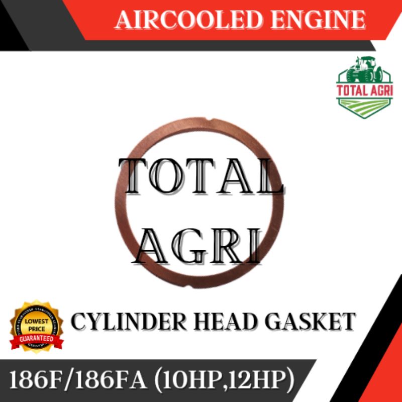Cylinder Head Gasket 186F 186FA Aircooled Diesel Engine 10HP 12HP ...
