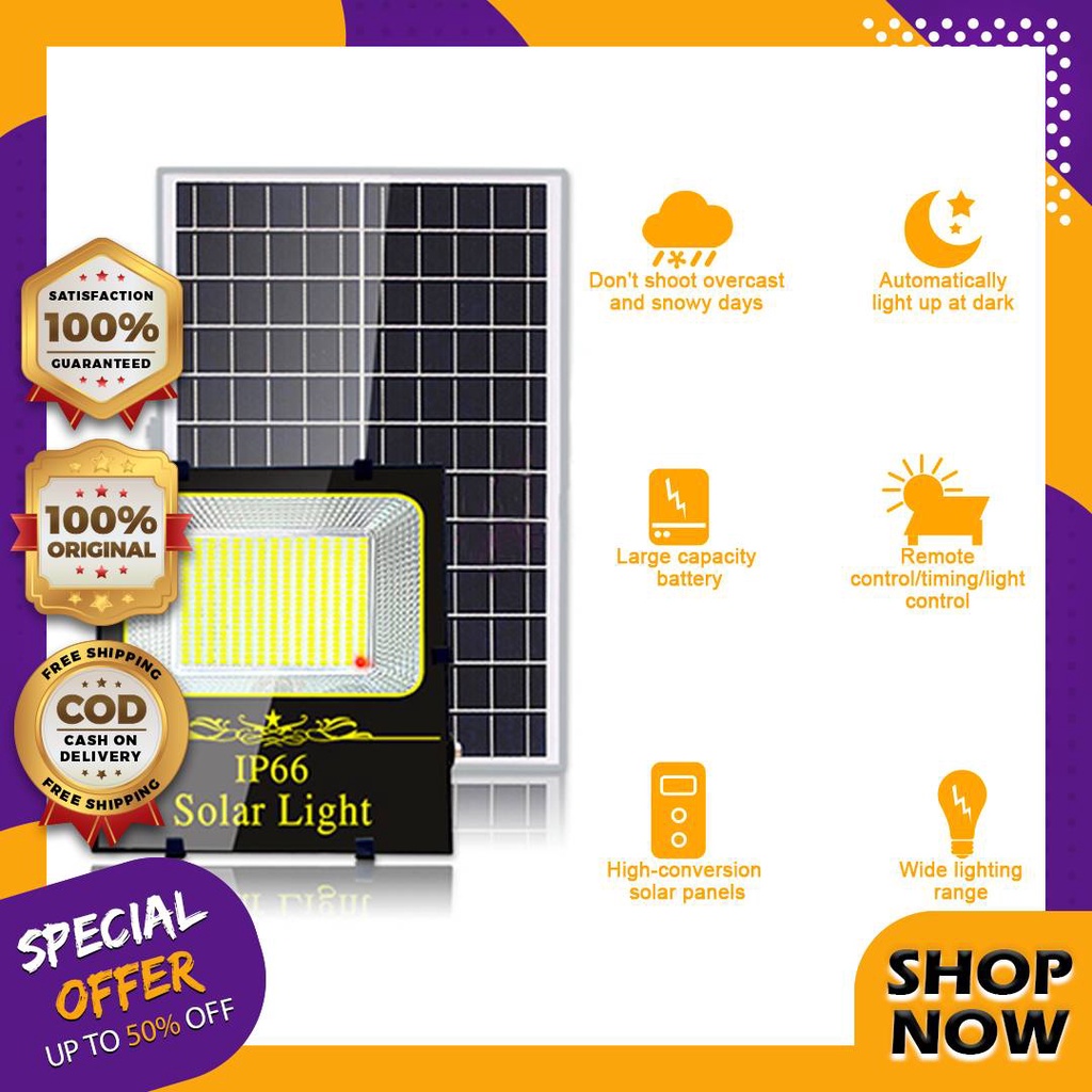 Best Promo Original Solar light 200W 100W 60W 45W 25 Watts Lamp Led ...