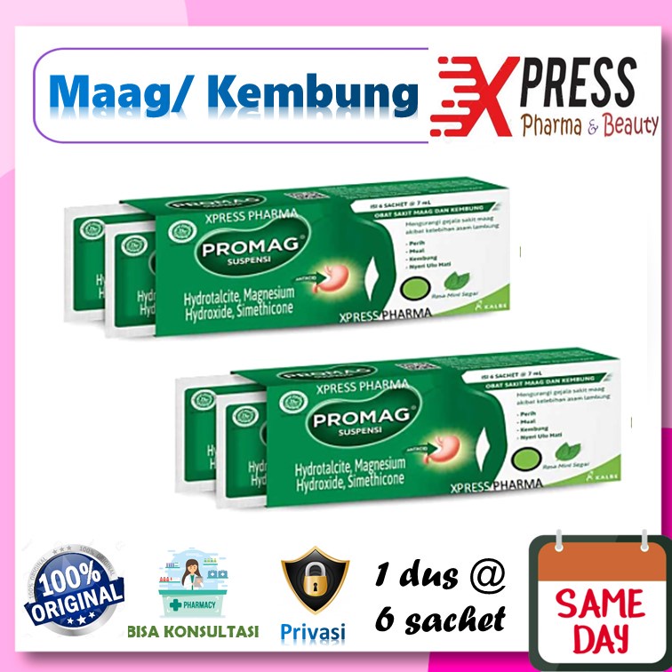 Xpress Promag Suspension Syrup Sachets For Ulcer Pain Relief | Shopee ...
