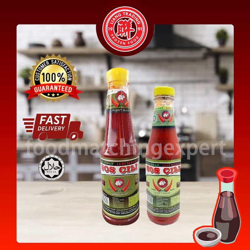 Rabbit Brand Sauce Chili Sos Cili Cap Arnab 白兔牌 辣椒酱 360g & 520g ...