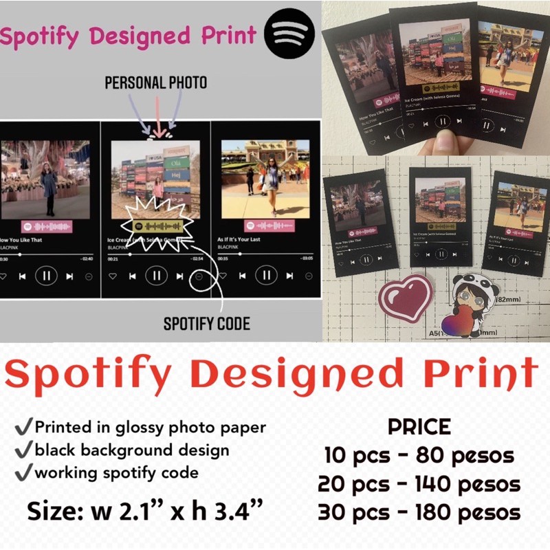 CUSTOMIZED SPOTIFY DESIGNED PHOTO PRINT | Shopee Philippines