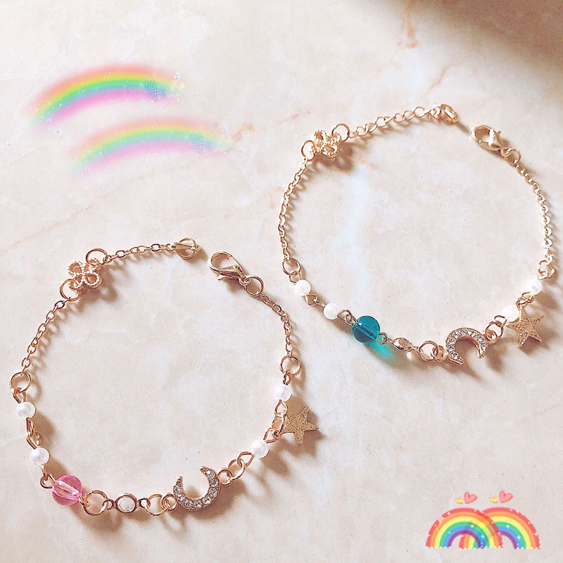 Korea Moon Bracelet Pearl Star Bracelet Fashion Jewelry Accessories ...