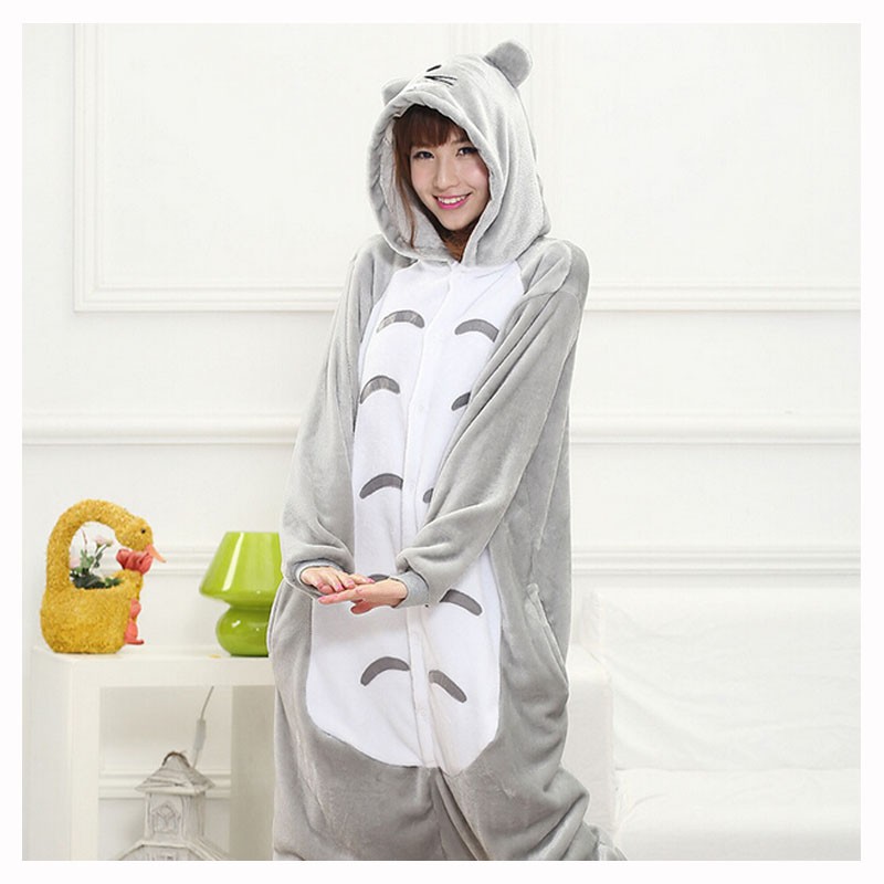 Kigurumi Totoro Onesie Women Anime Cosplay pajama Adult Animal Carnival ...
