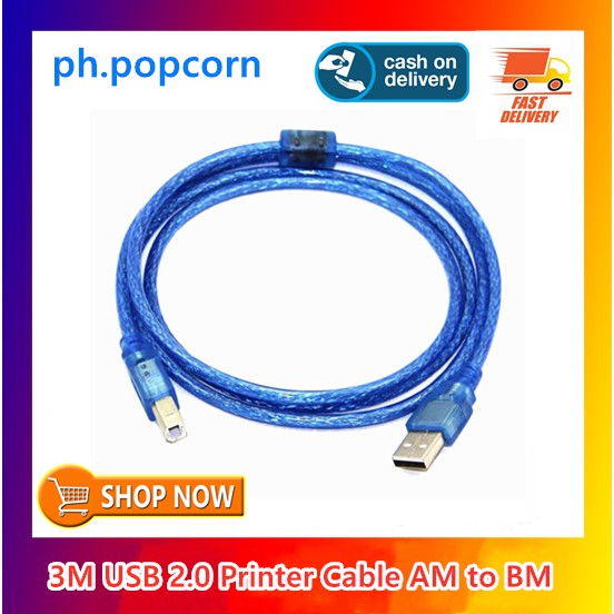 1.5M 3M 5M 10M USB 2.0 High Speed Printer line Cable | Shopee Philippines