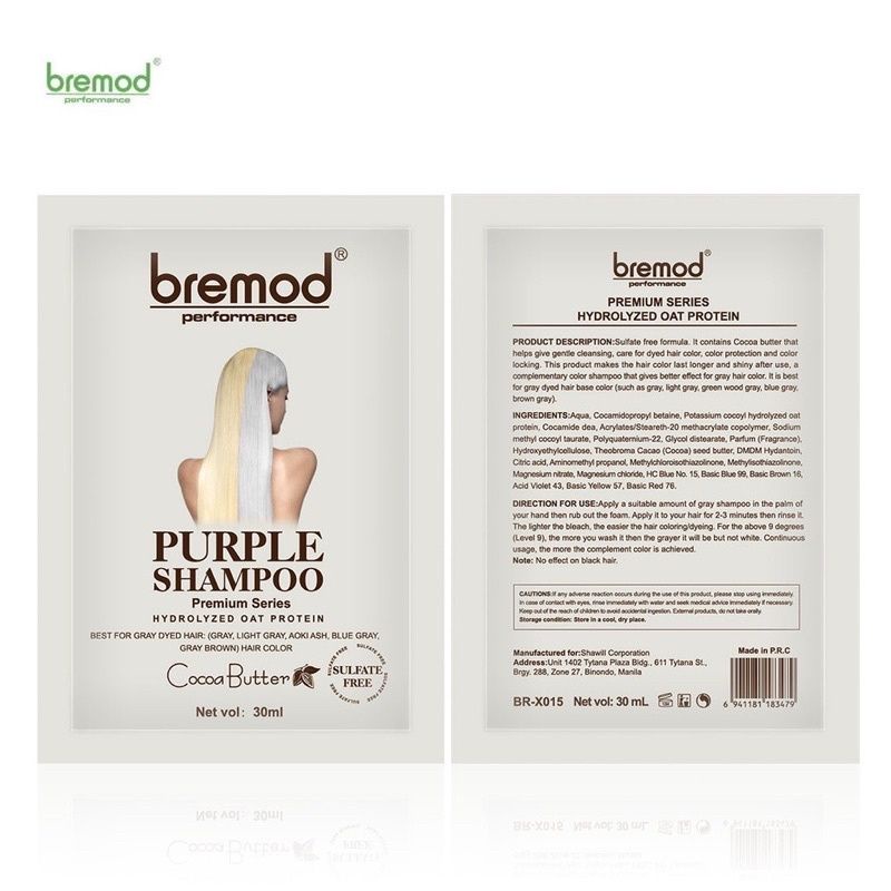 Bremod Premium Series Purple Shampoo| Silver Shampoo Sachet 30mL ...