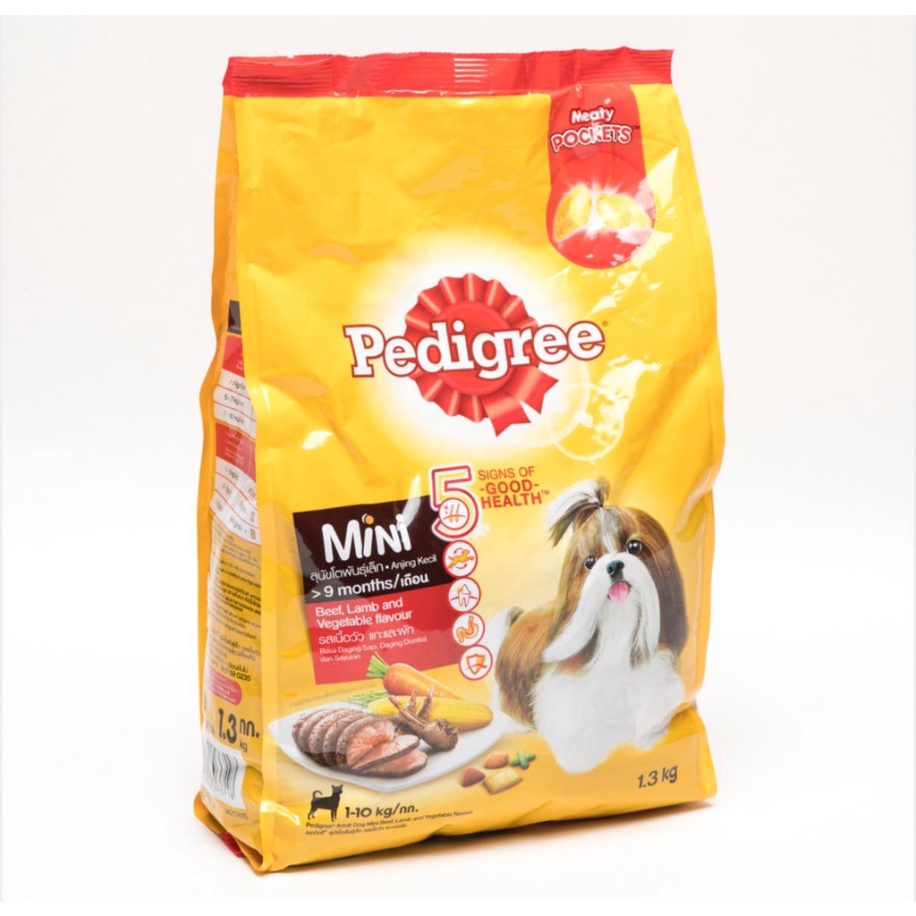 Pedigree Small Breed Dry Dog Food Beef, Lamb & Vegetables Flavor 1.3kg ...
