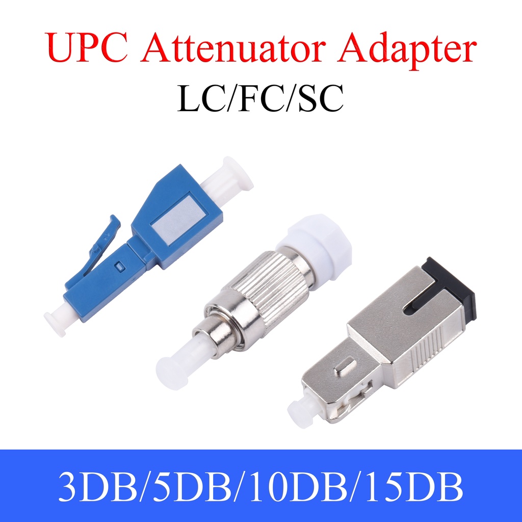 5PCS SC/FC/LC UPC Fiber Optic Attenuator Single-mode Fiber Optic Male to Female Connector 3DB ...