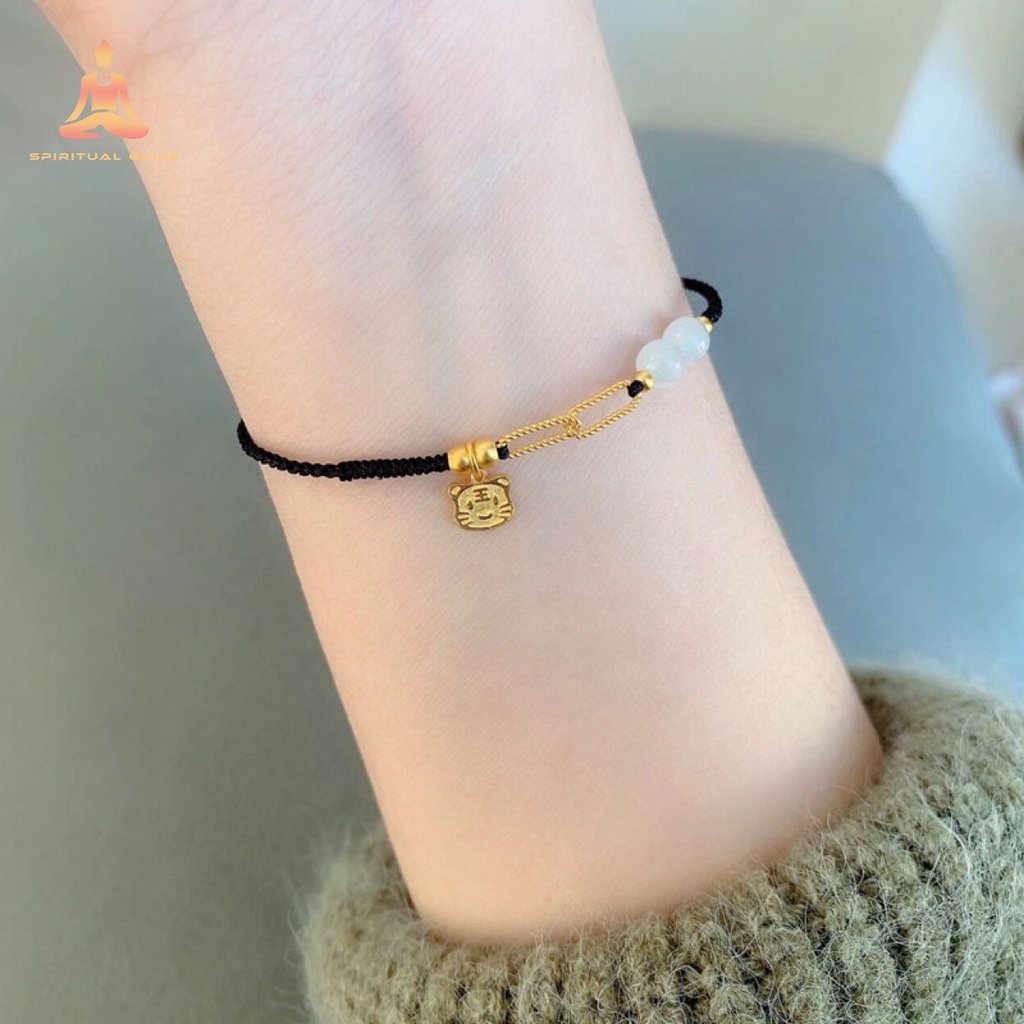 Red/Black String Lucky Zodiac Tiger Bracelet | Shopee Philippines