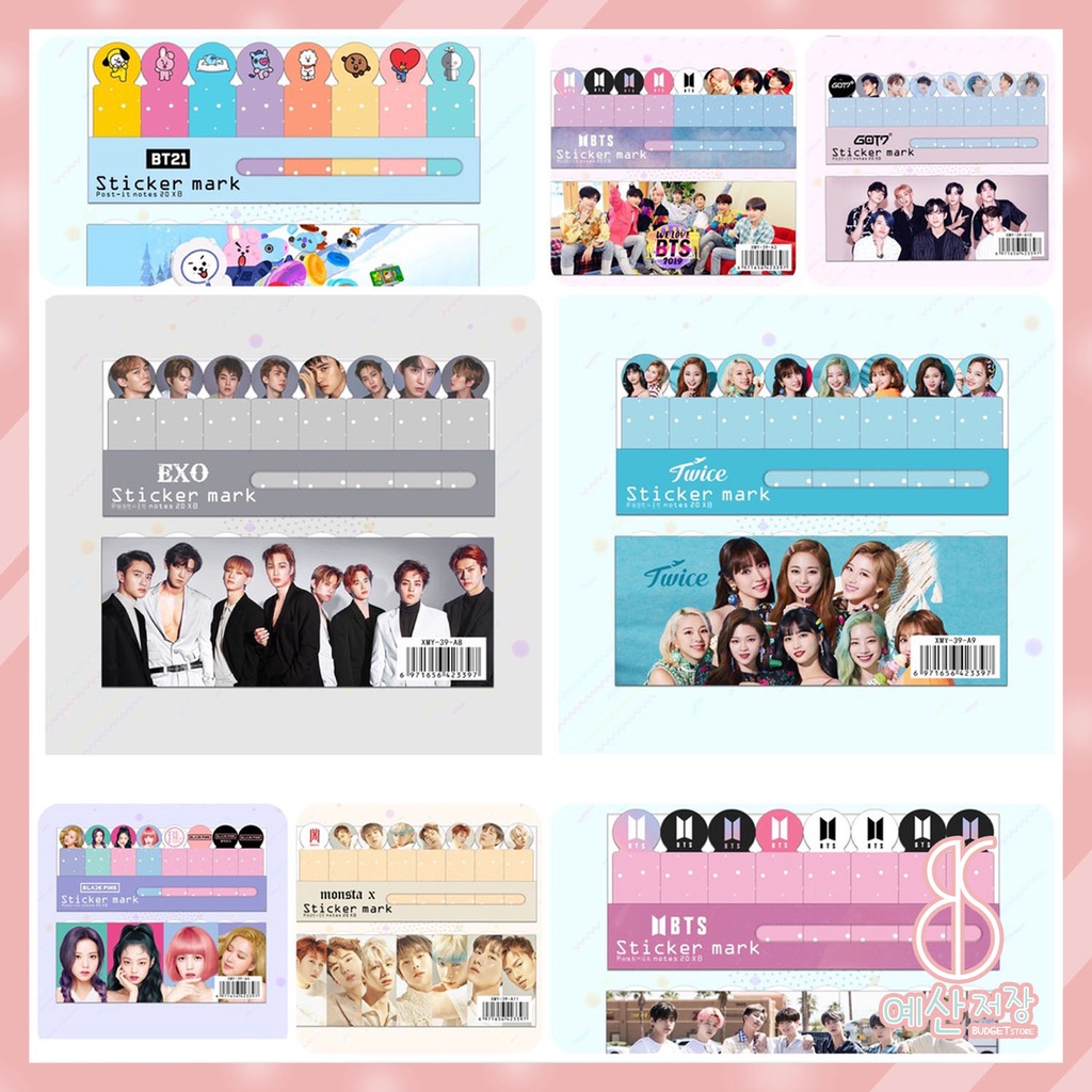 [BS] Sticky Notes EXO Blackpink BTS NCT Monsta X Twice GOT7 TXT Stray ...
