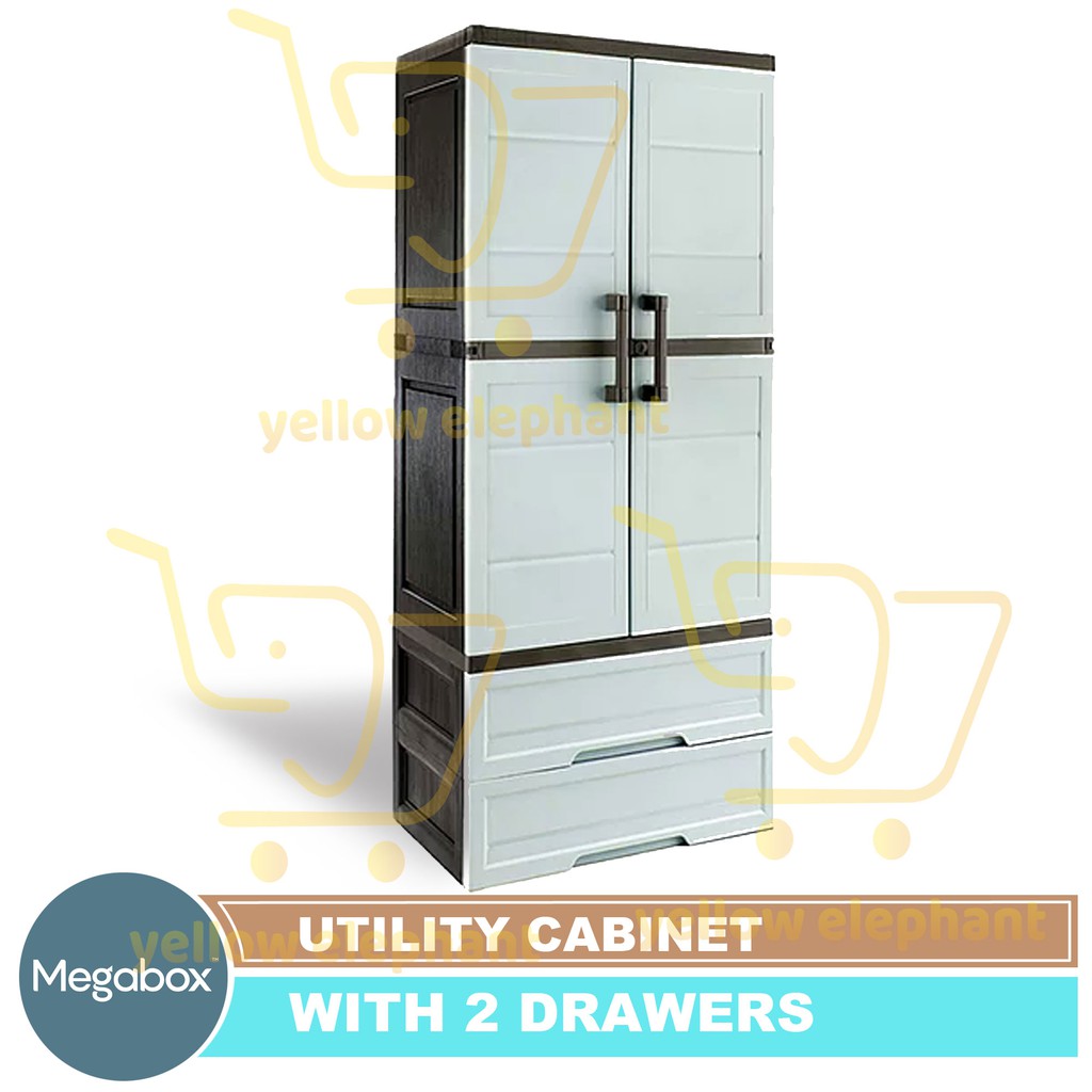 Megabox Wardrobe Cabinet With 2 Drawers- Yellow elephant Everyday Low ...