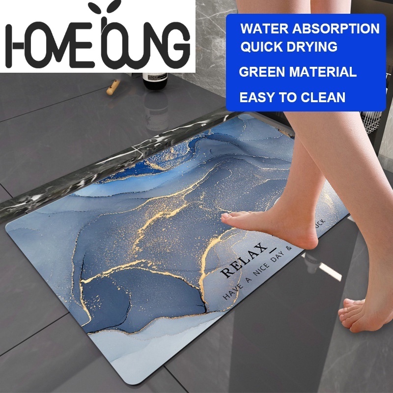 HomeYoung Diatomite Mat Mud Absorbent Non-slip Mat Bathroom Toilet ...