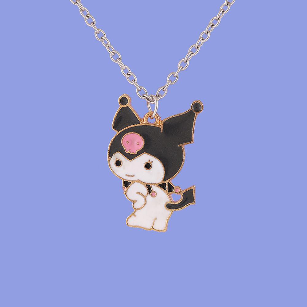 DARON Trendy Korean Anime Necklace Sweet Kuromi Woman Clavicle Choker ...