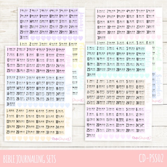 Bible Journal Stickers - 365 Bible Reading Stickers Bible Journaling ...