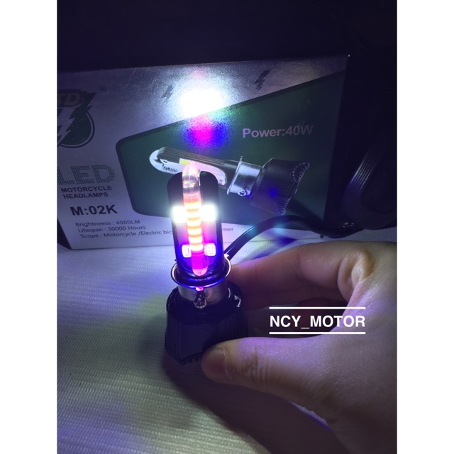 M02k RTD bulb led headlight Hi/Low beam with blue DRL lamp | Shopee ...