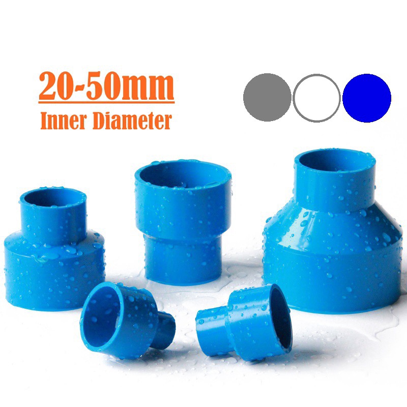 5pc Reducing Coupling 20mm to 50mm PVC Pipe Fitting Reducing Connector ...