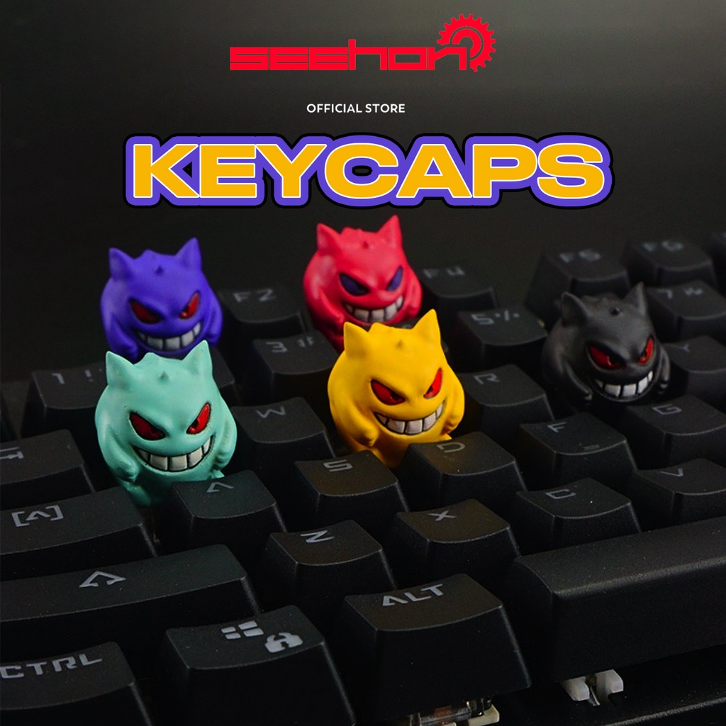 Custom Gaming Keycaps Gengar Pokemon Keycaps Machinery Keyboard Cute ...