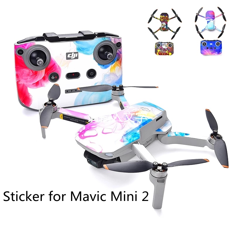 Mini 2 Stickers Skin PVC Protective Waterproof Drone Body Arm Remote ...