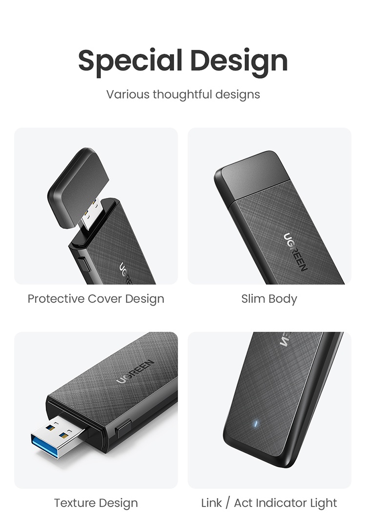 【new Arrival】ugreen Wifi Adapter 1300mbps 5ghz And 2 4ghz Dual Band Usb
