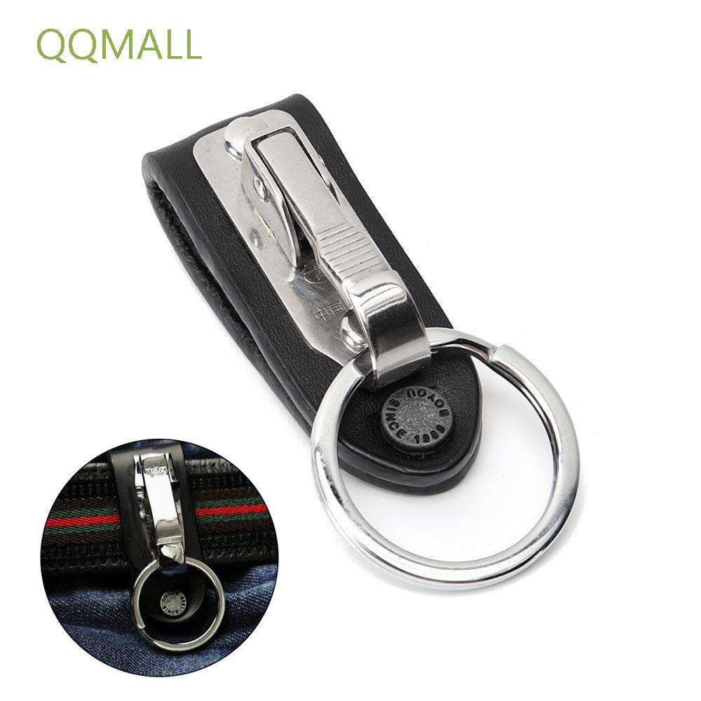 QQMALL Creative Accessories Leather on Belt Clip Keyring Holder ...