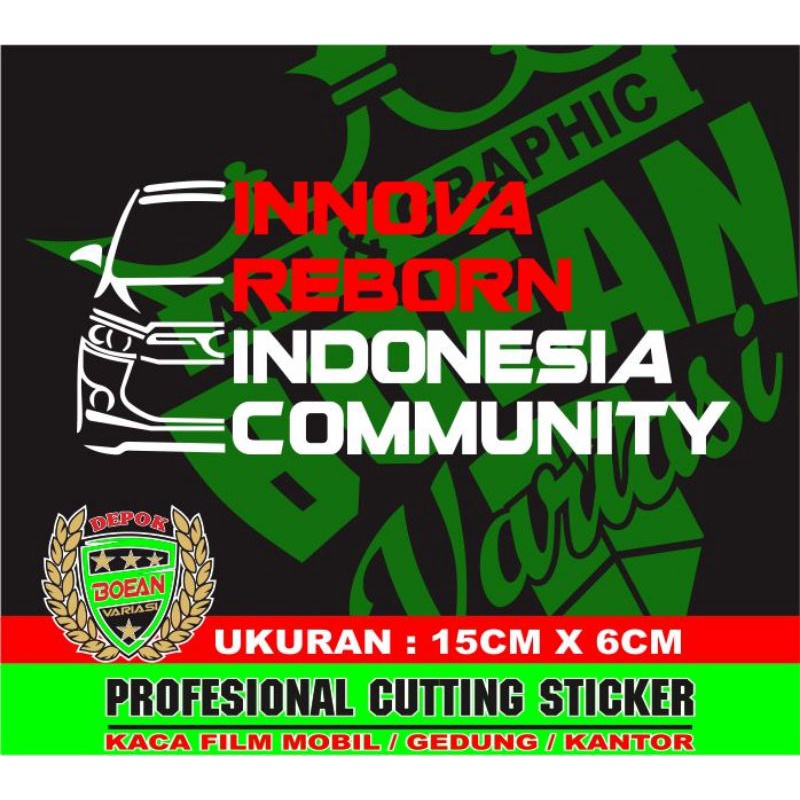 Cutting sticker Kijang INNOVA REBORN Indonesian COMMUNITY | Shopee ...