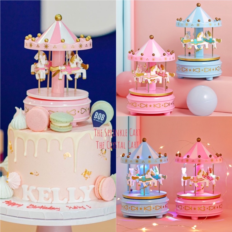 Cake Carousel Toy Topper Merry Go Round Music Box TCC | Shopee Philippines