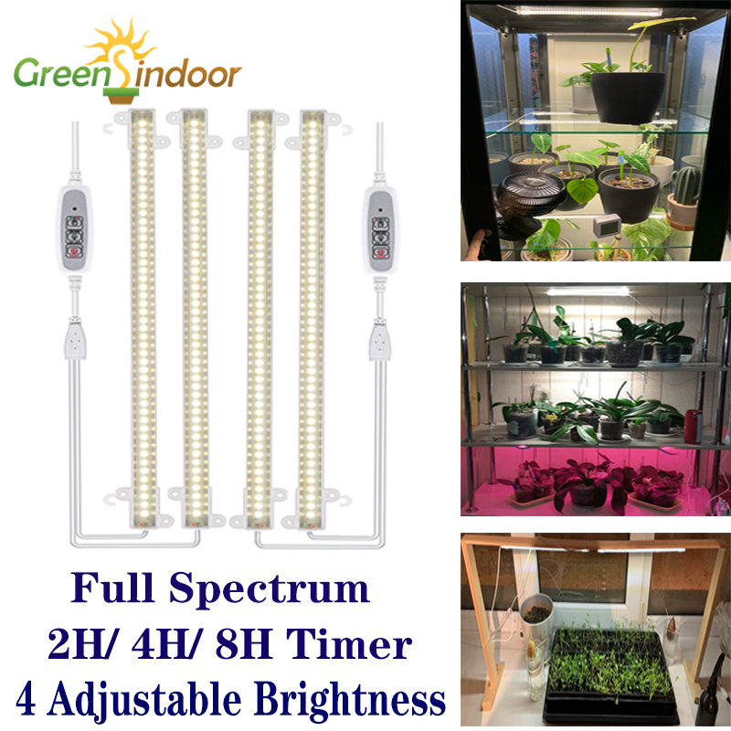 Timer Grow Light for Plants Full Spectrum Indoor Outdoor Garden Home ...