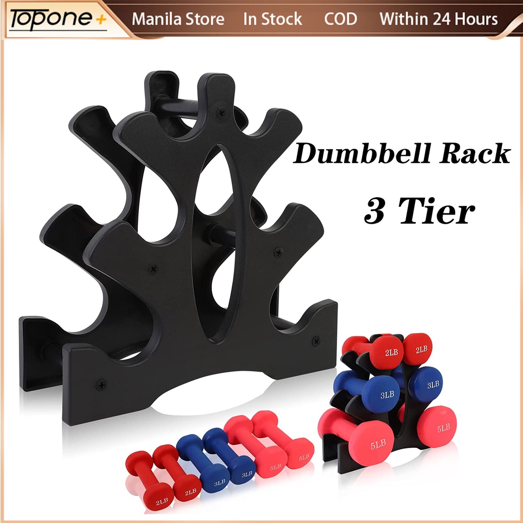 3 Tier Dumbbell Storage Rack Mini Dumbbell Holder Stand For Home ...