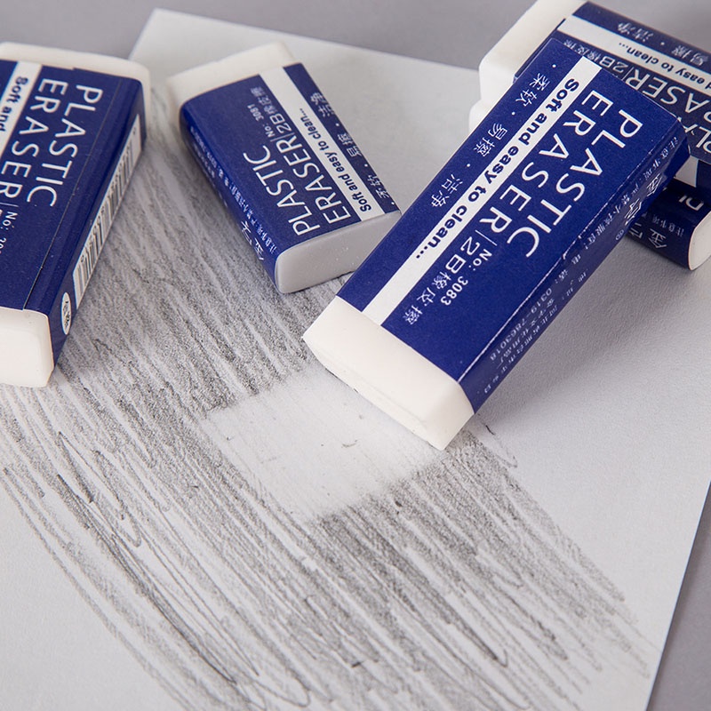 1PC White 2B Student Art Sketch Eraser Pencil Painting Correction ...