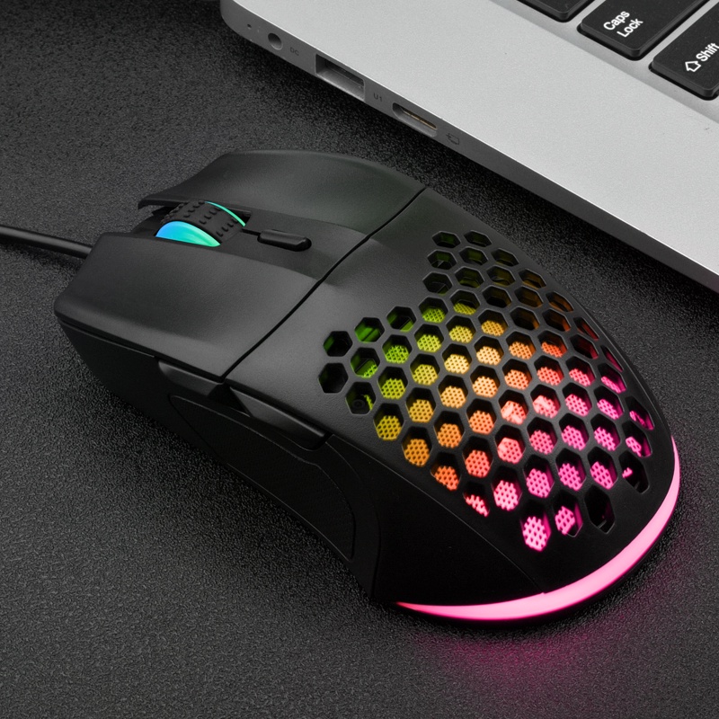 Inplay M066 RGB Gaming Mouse Lightweight Hollow Luminous Mouse For PC ...
