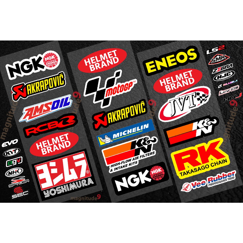 NGK RCB YOSHIMURA K&N MOTOGP ENEOS JVT SPONSOR SET 3M Reflective ...
