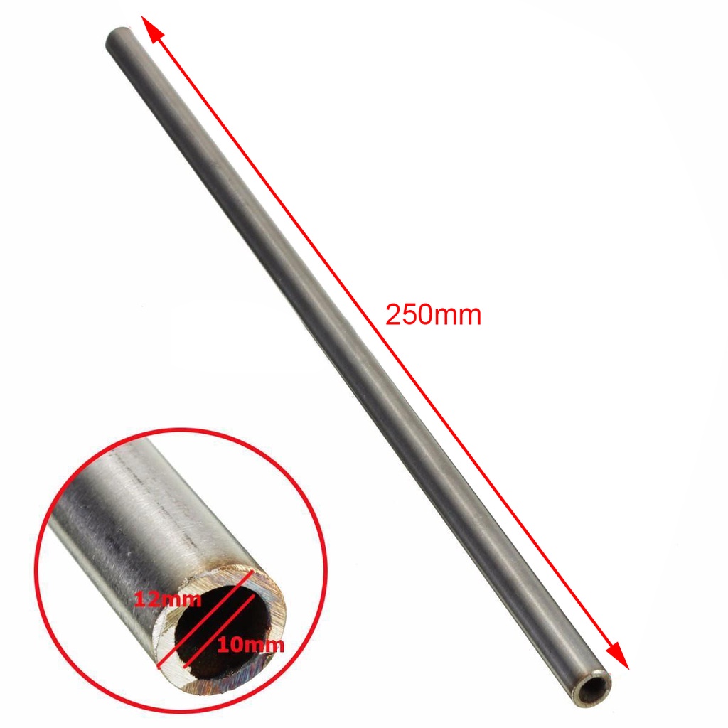 1pc New Silver 304 Stainless Steel Capillary Tube 12mm OD 10mm ID 250mm ...
