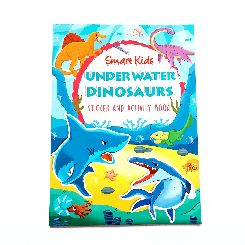 Smart Kids Stickers and Activity Books - Underwater Dinosaurs | Shopee ...